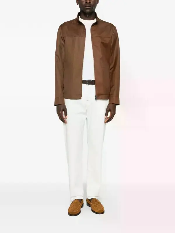 Canali Zip-up Shirt Jacket