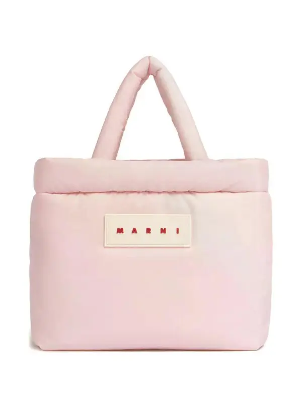 Marni Padded Logo-patch Tote Bag