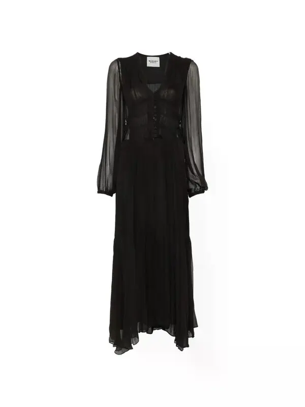 MARANT ETOILE Buttoned Sheer Maxi Dress