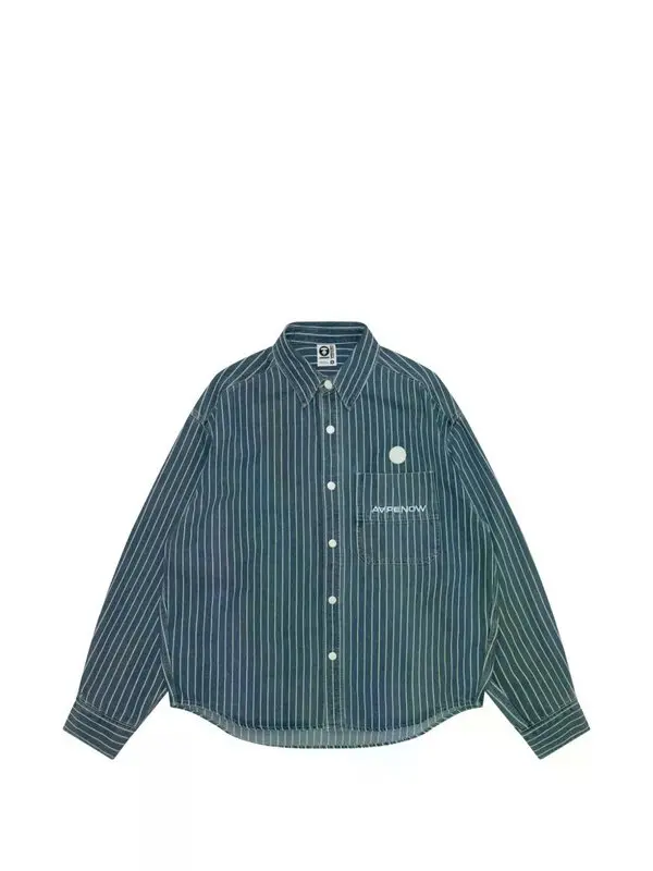 AAPE BY *A BATHING APE Striped Pocket Shirt