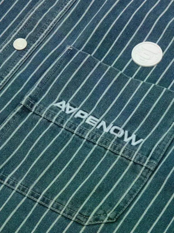AAPE BY *A BATHING APE Striped Pocket Shirt