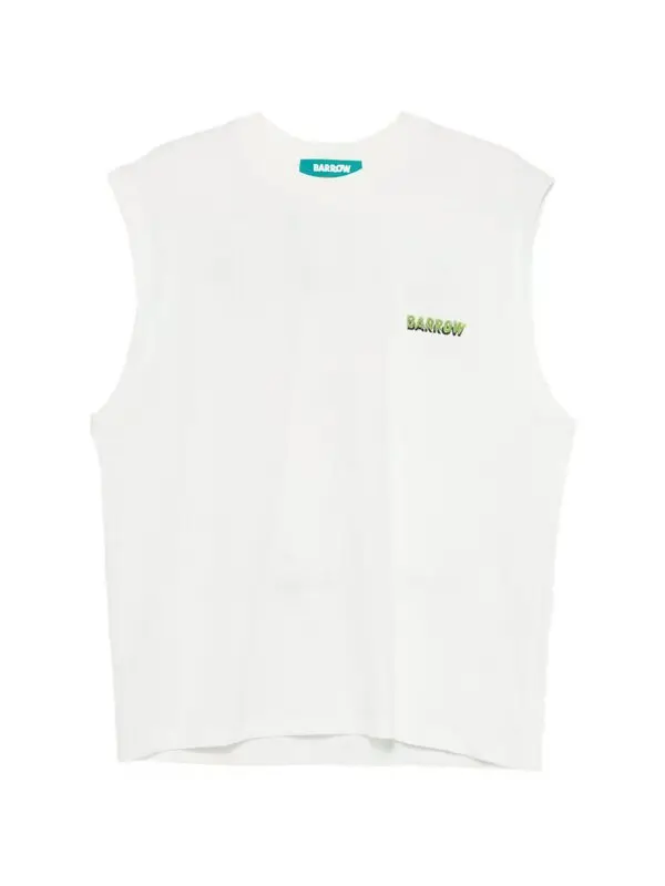BARROW Logo-print Tank Top - White