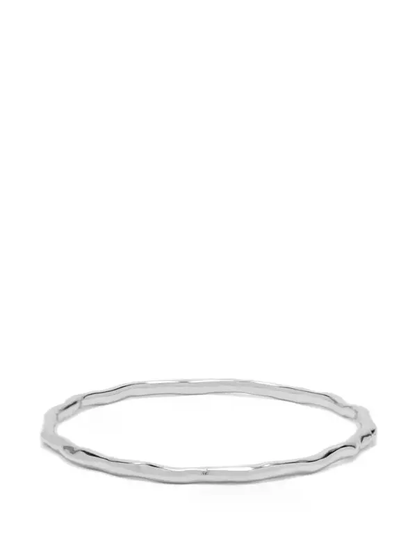 ASTRID & MIYU Molten Bangle Bracelet - Silver