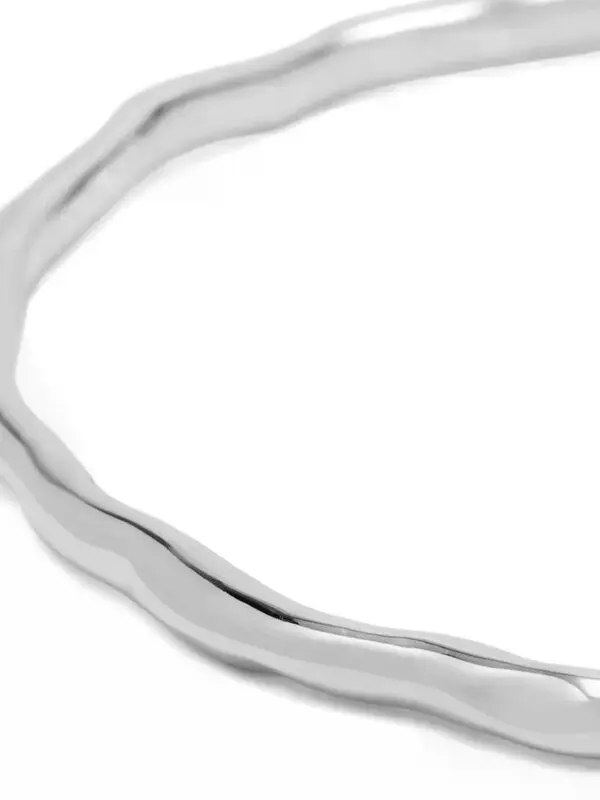 ASTRID & MIYU Molten Bangle Bracelet - Silver