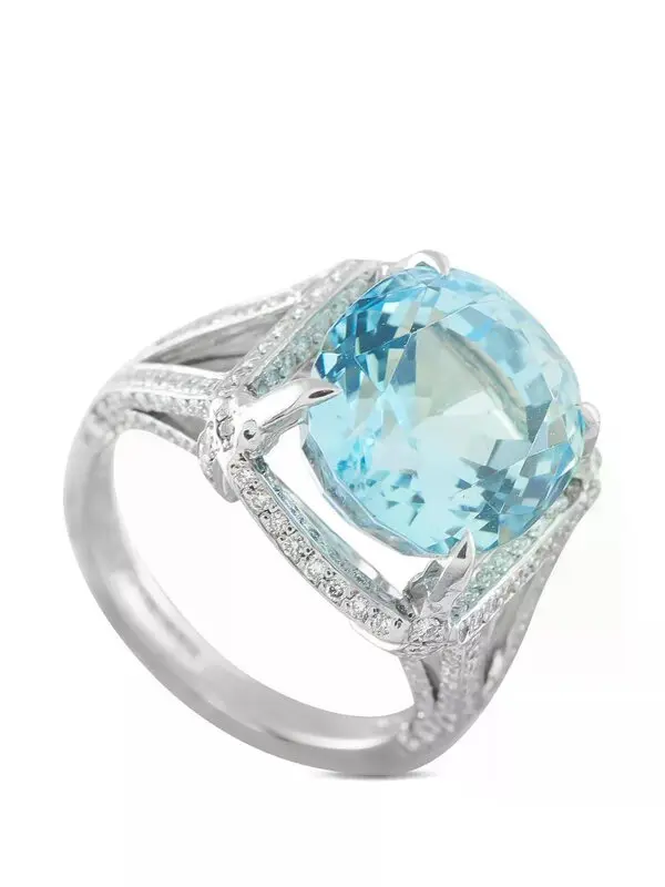 LB EXCLUSIVE Aquamarine And Diamond Ring