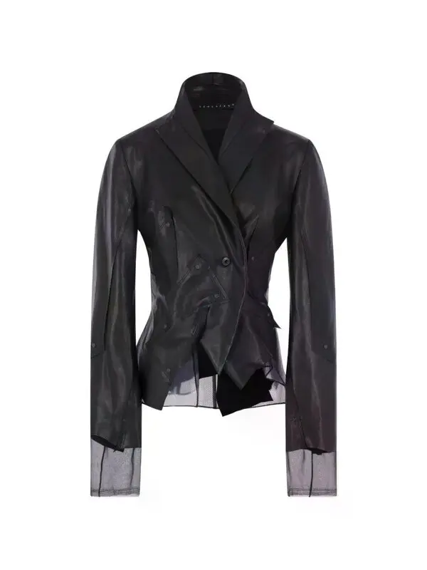 YEHUAFAN Tulle-paneled Blazer