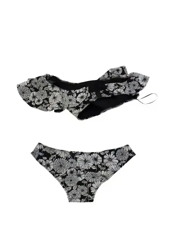Lisa Marie Fernandez Floral Print One Shoulder Bikini