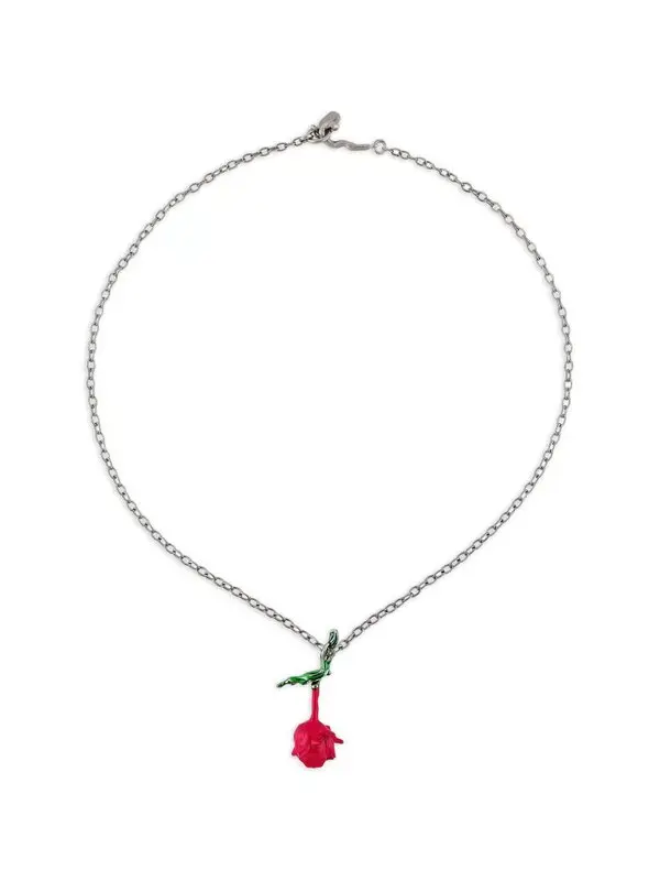 Marni Rose Pendant Necklace - Silver