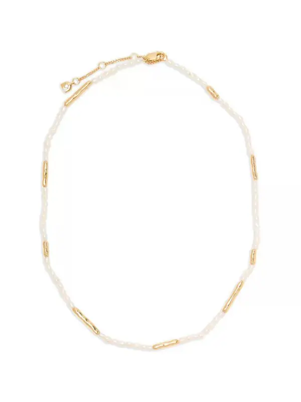 ASTRID & MIYU Molten Pearl Necklace - Gold
