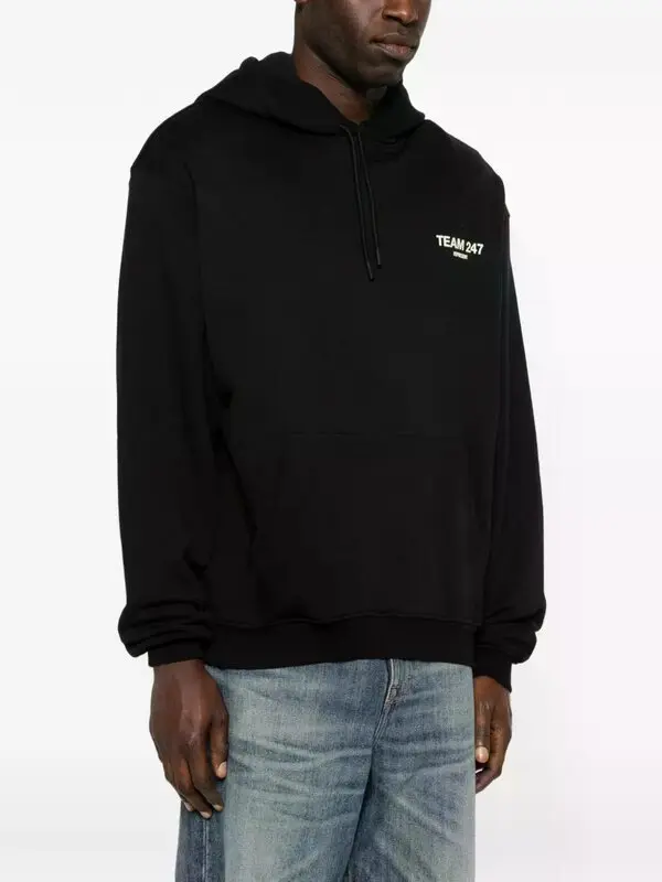 REPRESENT 247 Logo-print Hoodie - Black