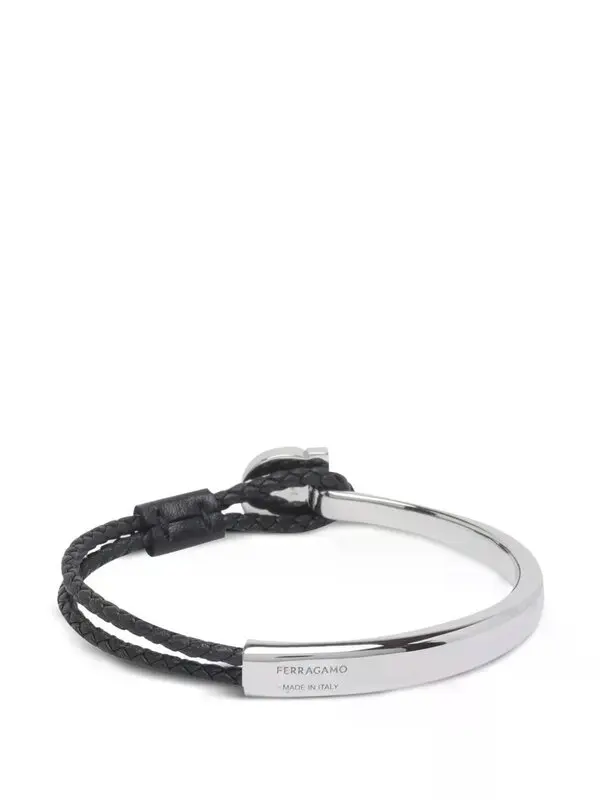 FERRAGAMO Logo Closure Bracelet - Silver