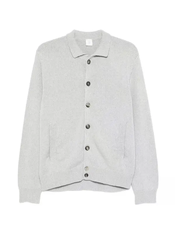 Eleventy Button Pocket Cardigan - Grey