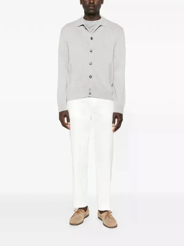 Eleventy Button Pocket Cardigan - Grey