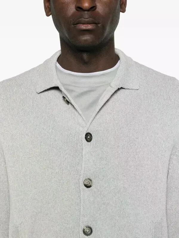 Eleventy Button Pocket Cardigan - Grey