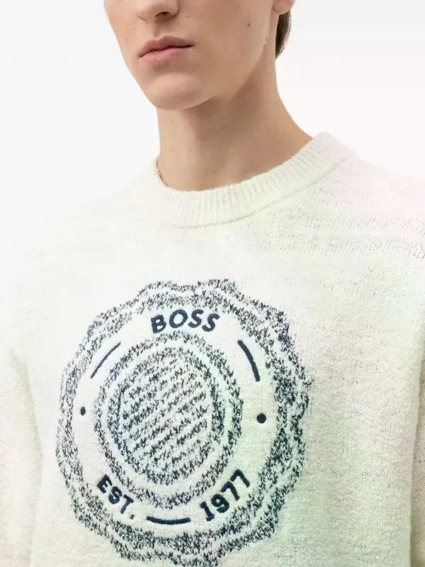 BOSS Intarsia-knit Sweater