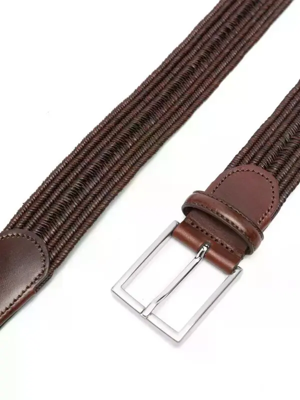 Canali Belt With Silver-tone Buckle