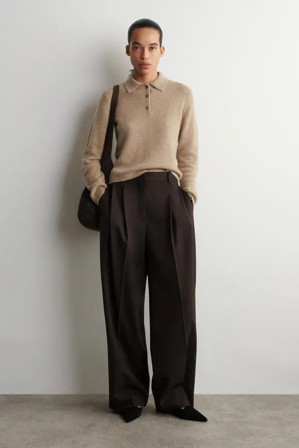 Cos Cashmere Polo Sweater