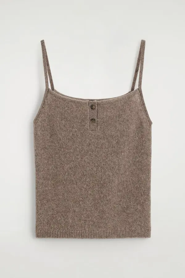 Cos Cashmere Tank Top - Brown