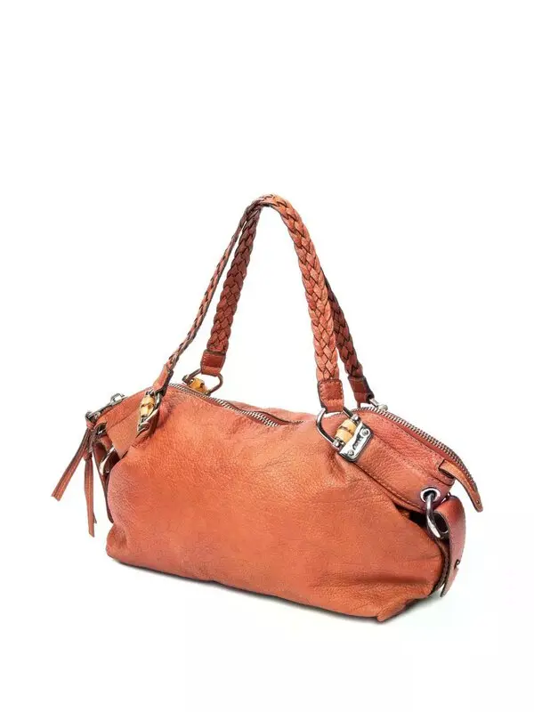 Gucci Boston Braided Handle Leather Tote Bag
