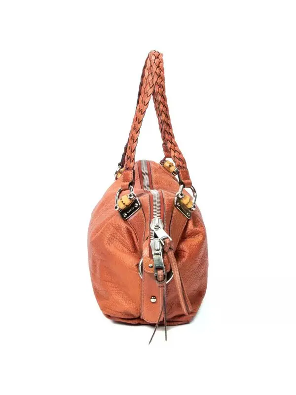 Gucci Boston Braided Handle Leather Tote Bag