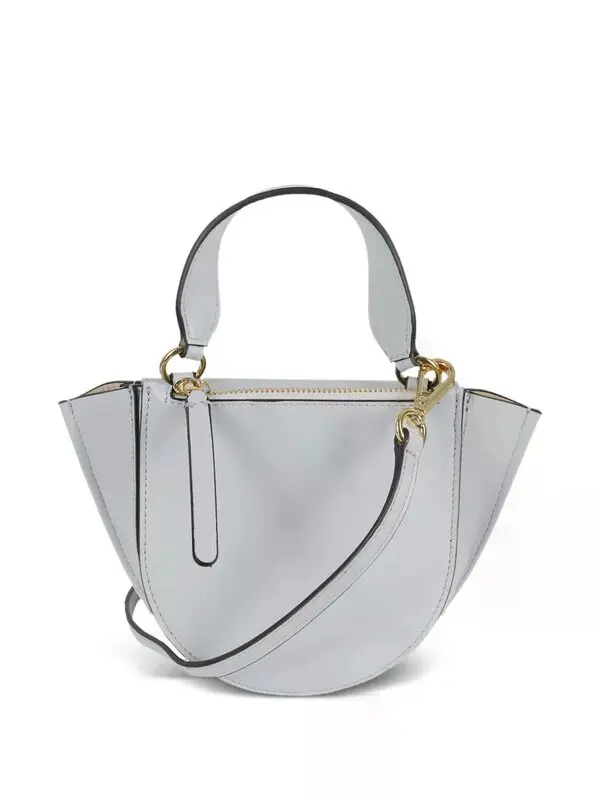 WANDLER Hortensia Small Zipped Leather Tote Bag - Blue