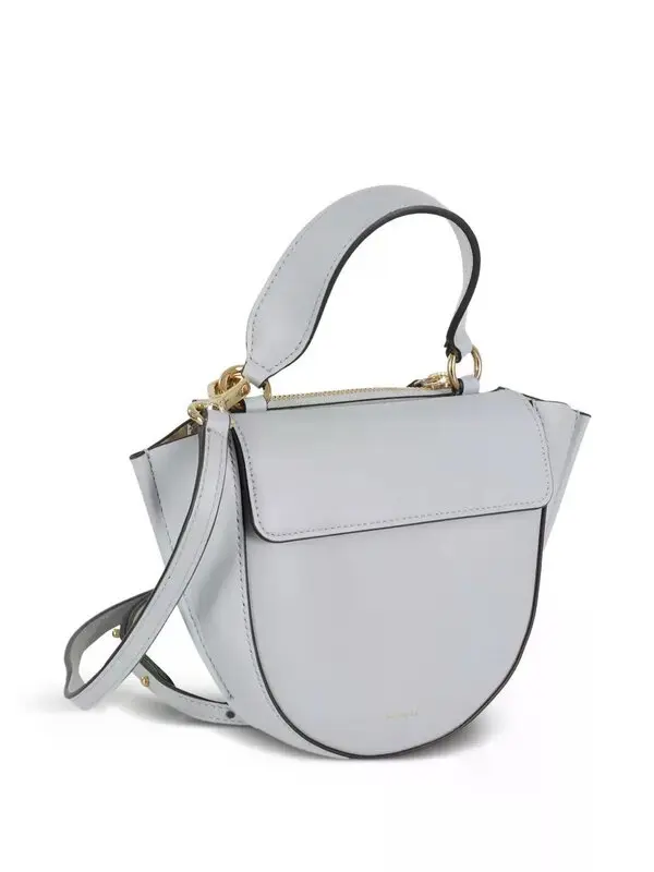 WANDLER Hortensia Small Zipped Leather Tote Bag - Blue