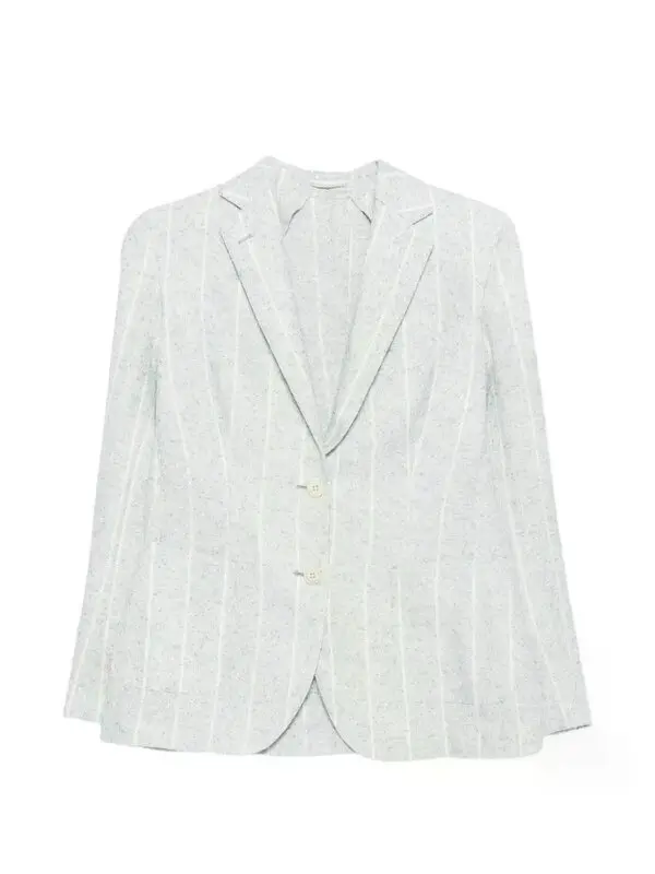 Eleventy Striped Linen Blazer