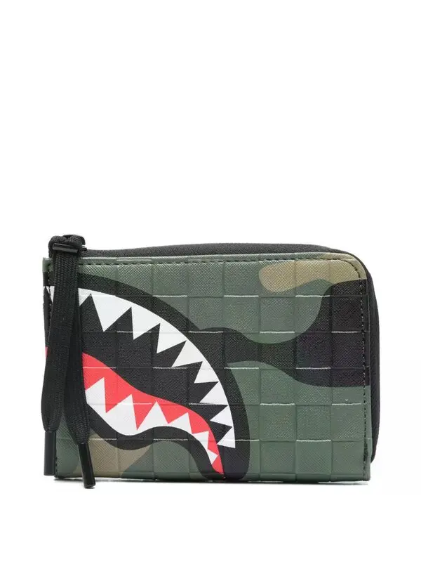 SPRAYGROUND Camouflage Shark Wallet - Green