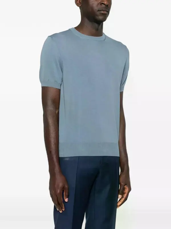Canali Short-sleeve Knitted T-shirt