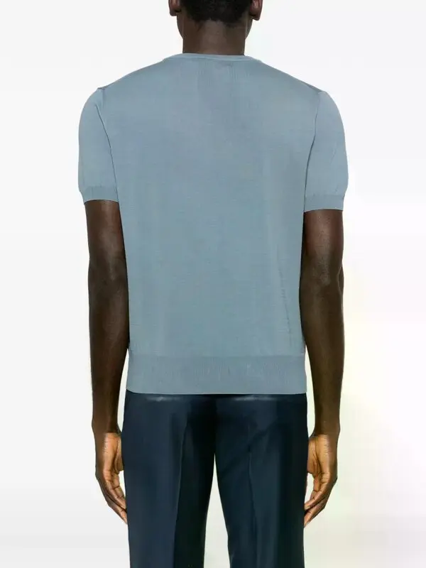 Canali Short-sleeve Knitted T-shirt
