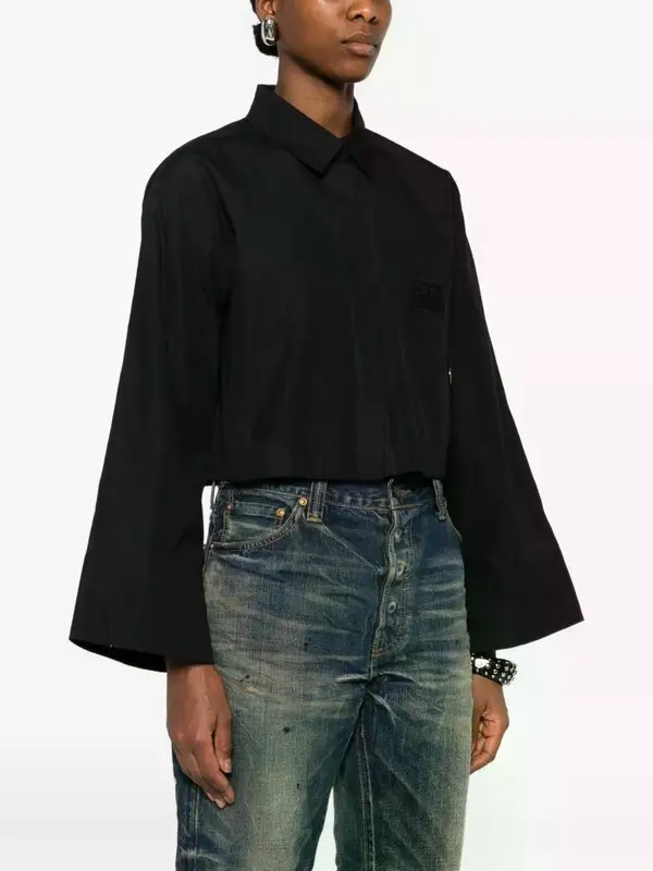 N°21 Wide-sleeve Cropped Shirt
