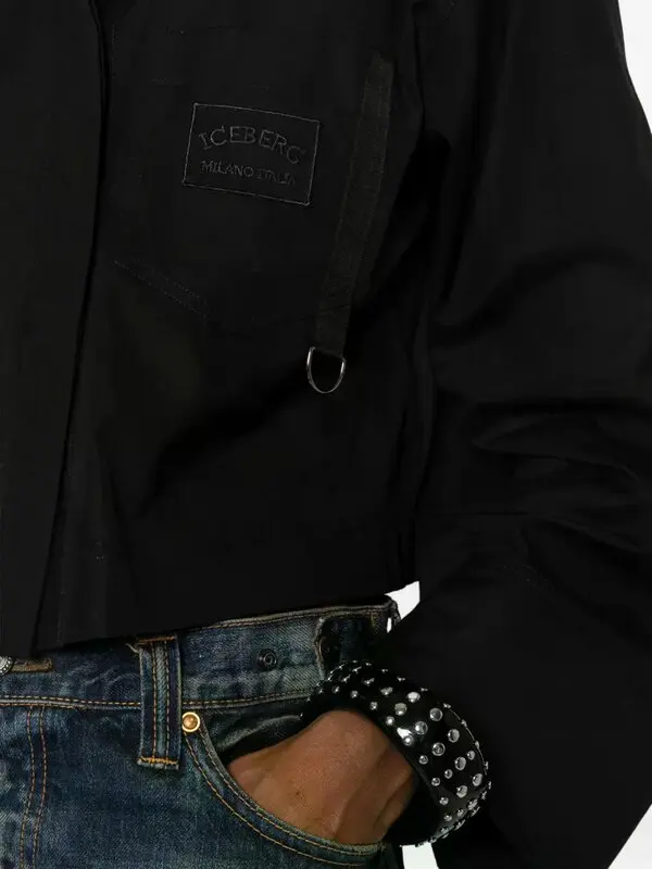 N°21 Wide-sleeve Cropped Shirt