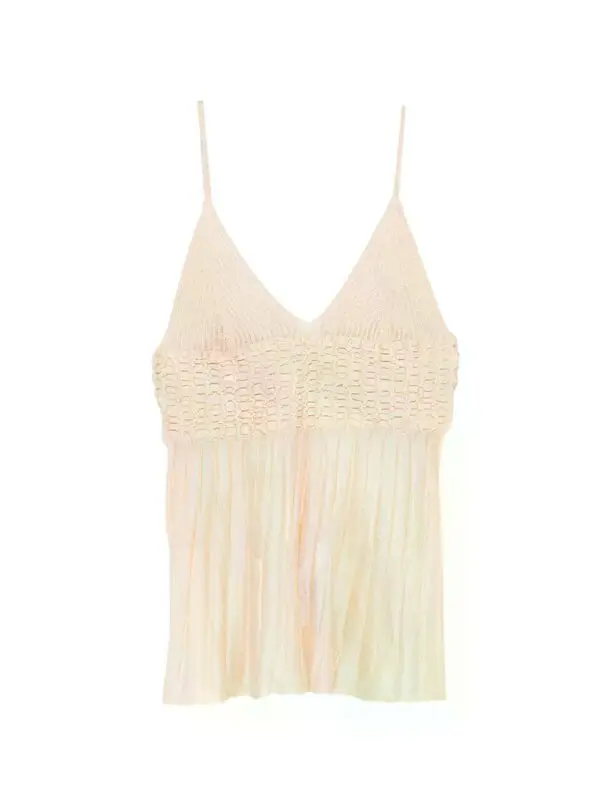 CIRCUS HOTEL Pleated V-neck Top