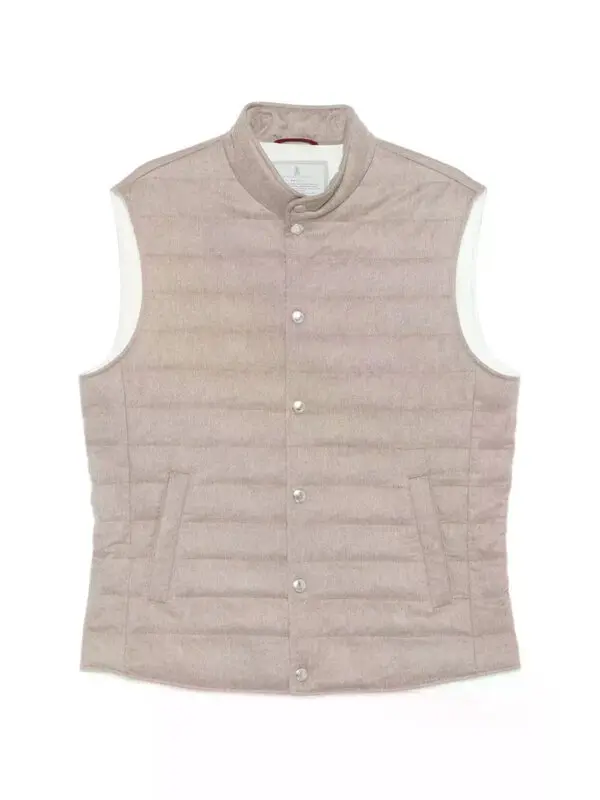 Brunello Cucinelli Padded Cashmere Flannel Vest