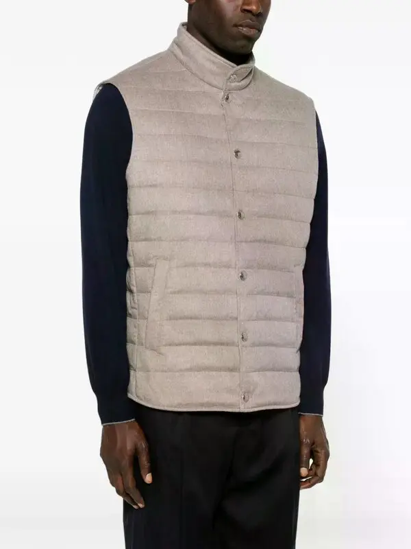 Brunello Cucinelli Padded Cashmere Flannel Vest