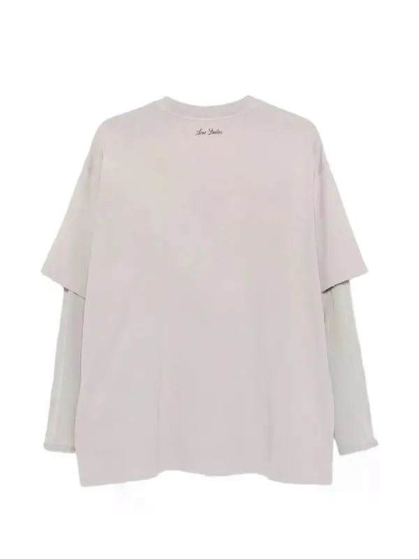 Acne Studios Layered Floral Graphic T-shirt - Neutrals
