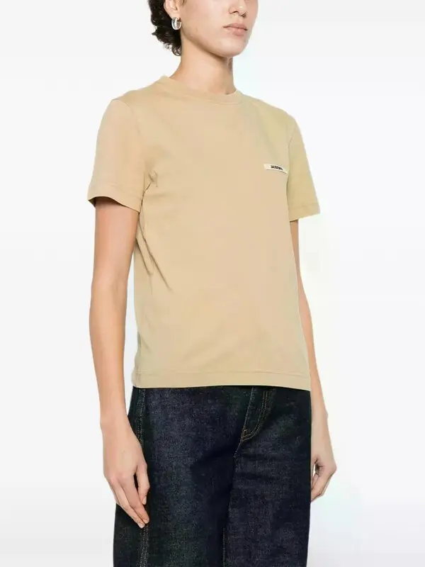Jacquemus Grosgrain Logo T-shirt - Neutrals