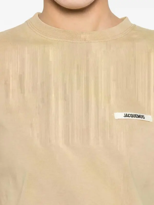 Jacquemus Grosgrain Logo T-shirt - Neutrals