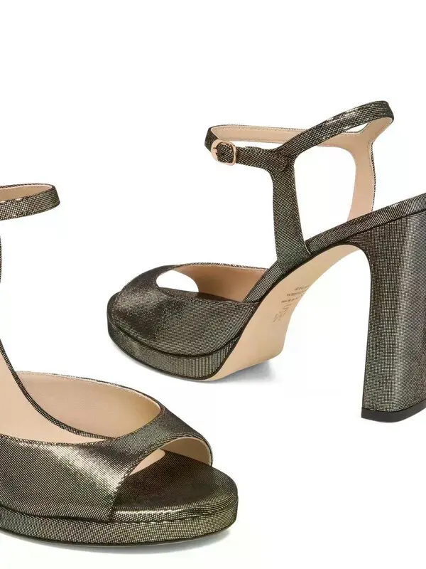 STUART WEITZMAN Babette Heeled Sandals - Silver