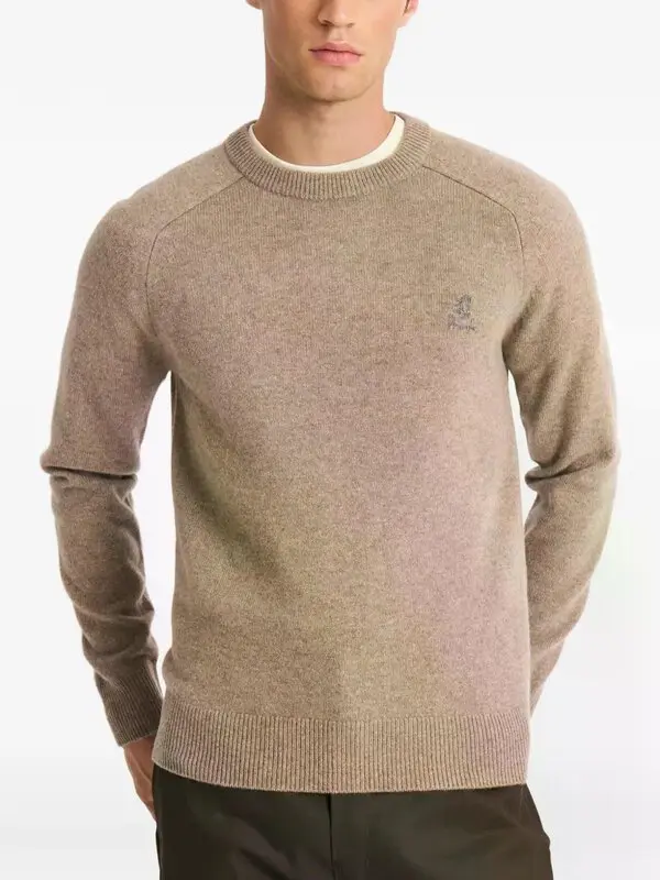 Pringle Of Scotland Crew Neck Logo Sweater - Neutrals