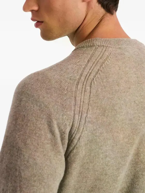 Pringle Of Scotland Crew Neck Logo Sweater - Neutrals