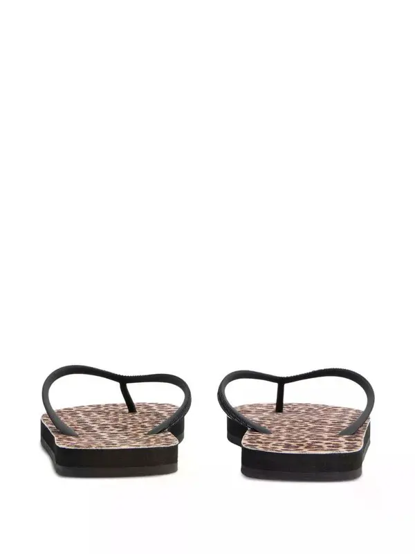 Dsquared2 Wild2 Flip Flops With Leopard Print