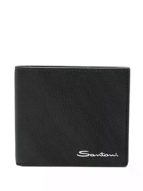 Santoni Logo-print Wallet - Black