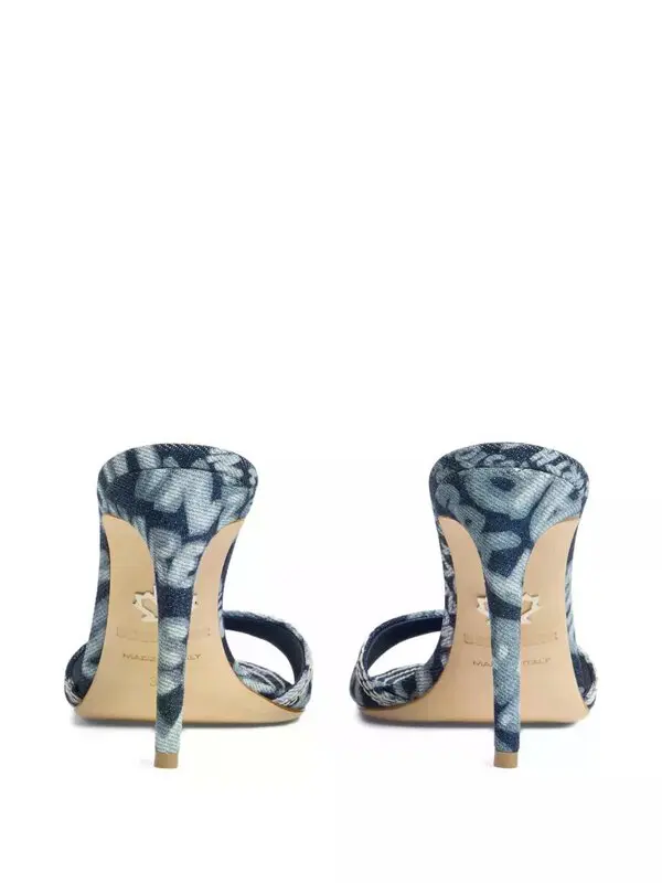 Dsquared2 Rebel Hibiscus Stiletto Heeled Sandals - Blue
