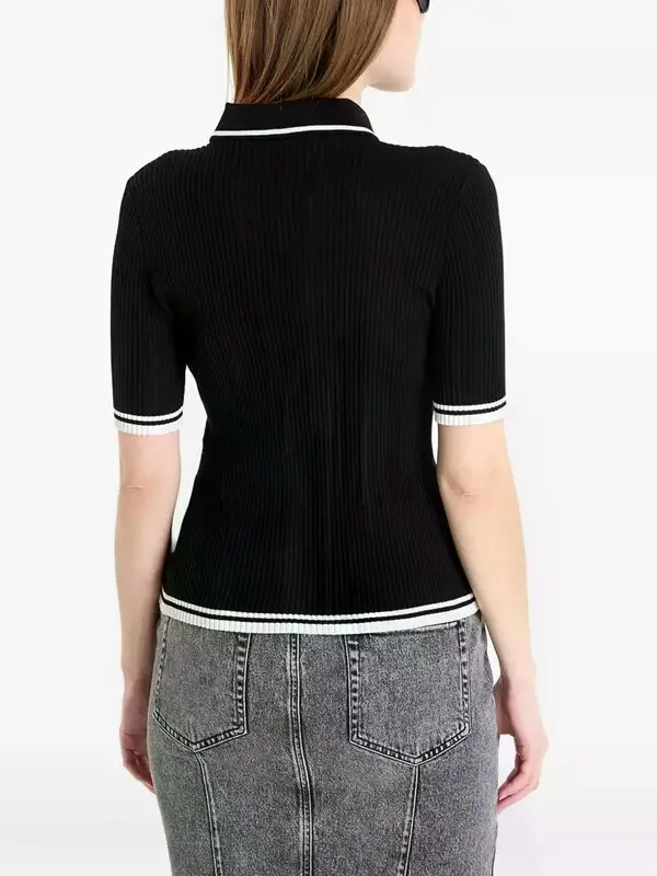 Off-White Ribbed Short-sleeve Top