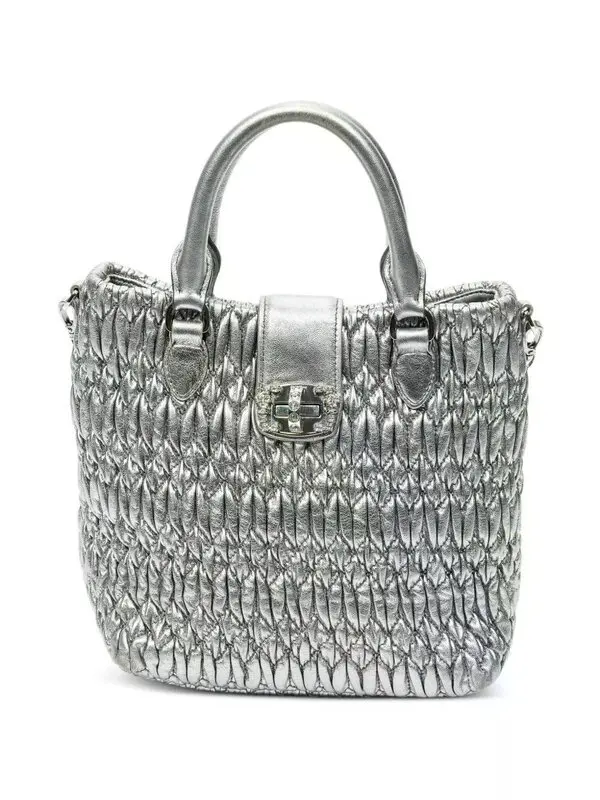 Miu Miu Logo-detail Tote Bag
