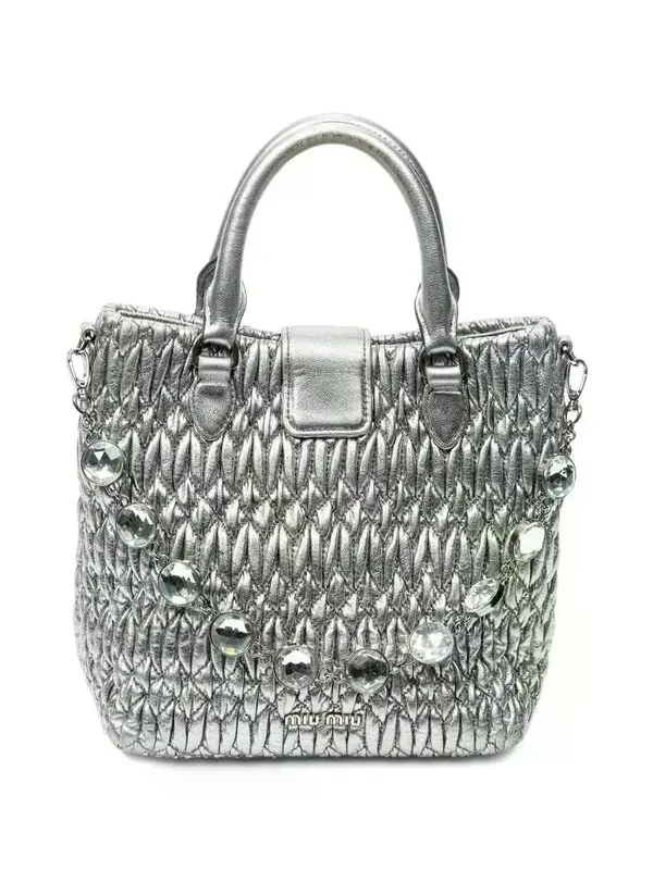 Miu Miu Logo-detail Tote Bag