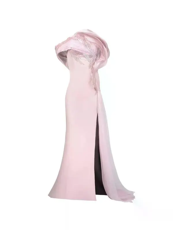 GABY CHARBACHY Embellished Draped Gown