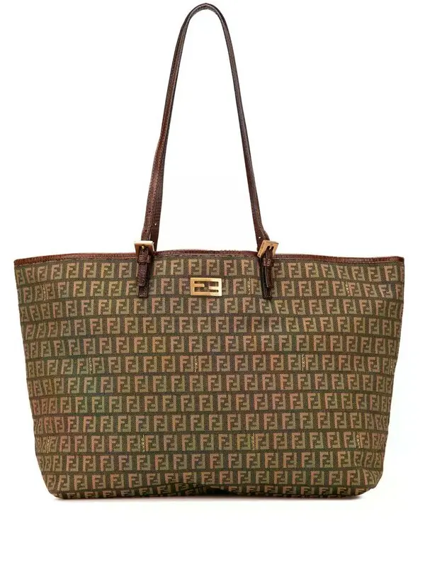Fendi Large Zucchino Canvas Tote Bag