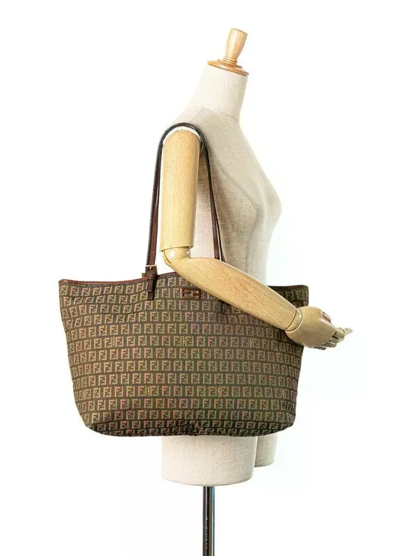 Fendi Large Zucchino Canvas Tote Bag